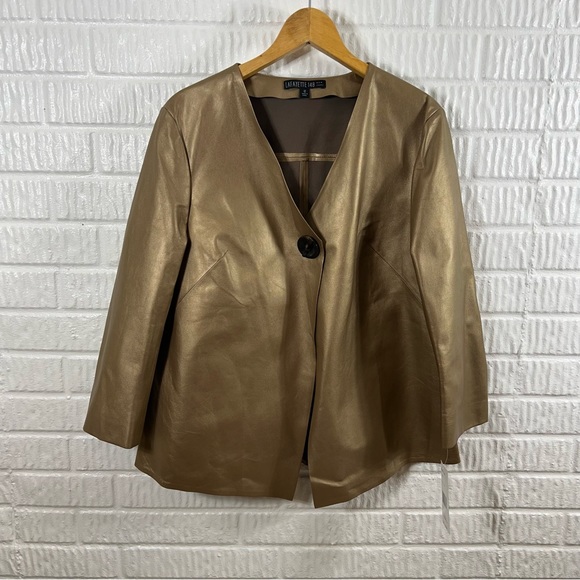 Lafayette 148 New York | Jackets & Coats | Lafayette 48 Gold Leather ...